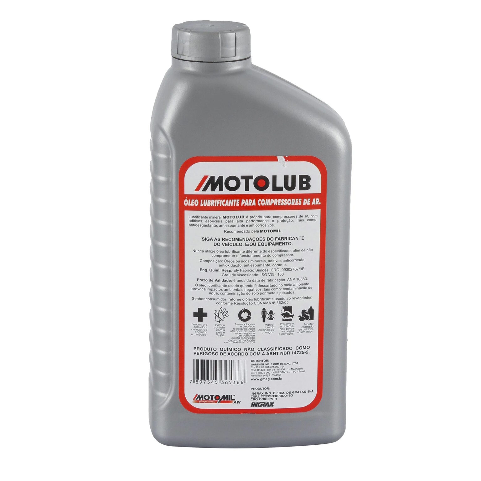 Oleo Compressor 1L - Motolub - Rei dos Parafusos